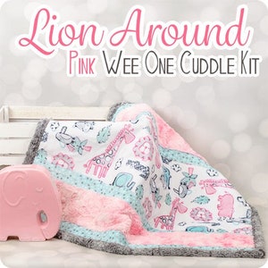 Lion Around Pink MINKY KIT From Shannon Fabrics, Great for Baby or ...