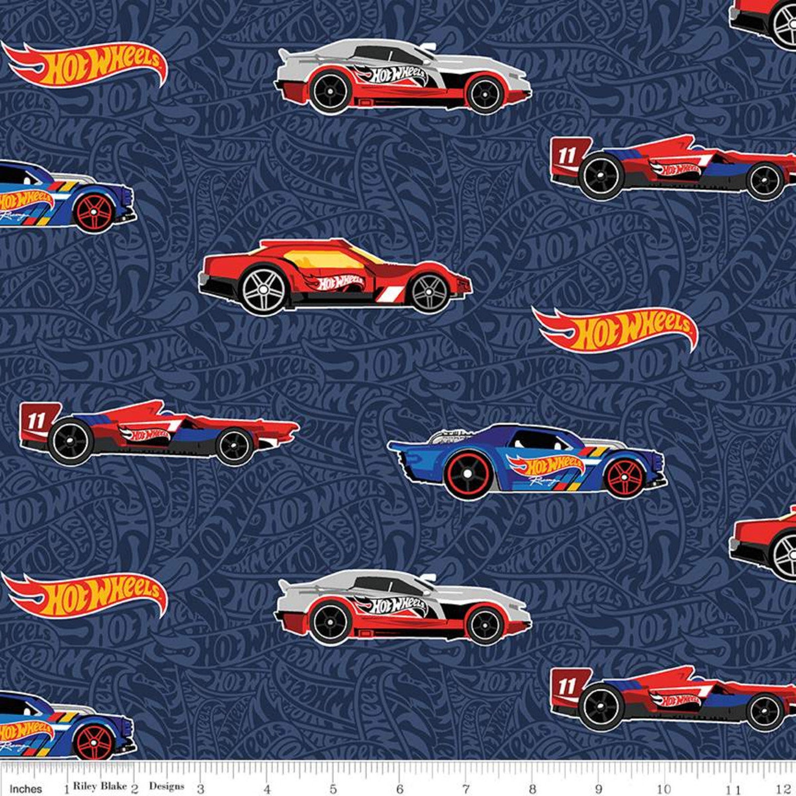 Hot Wheels Cotton Fabric Hot Wheels Logo Cut to Order - Etsy
