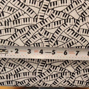 Making Music Piano Keys on White, Great Coordinating Fabric, Quilting ...