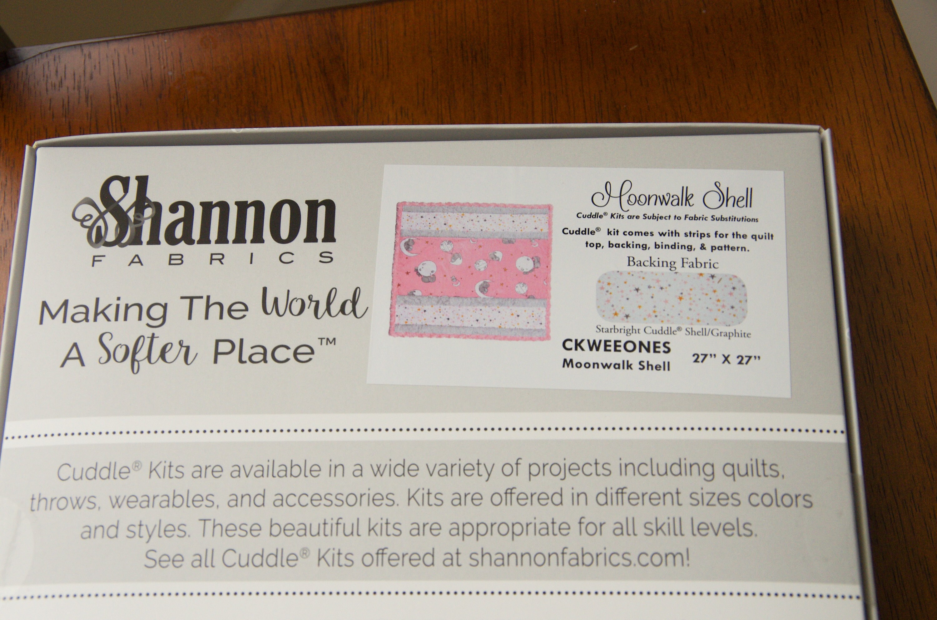 Wee One Cuddle Kit Moonwalk Shell MINKY KIT from Shannon | Etsy