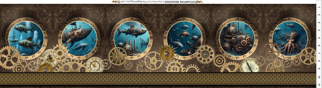 Steampunk Animal Menagerie Border by Jason Yenter for in the Beginning ...