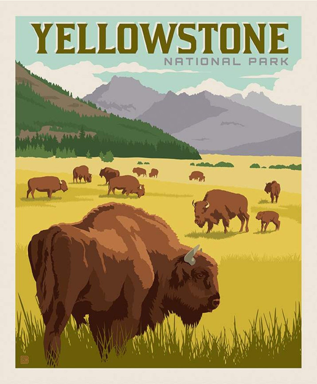 36" X 43" Yellowstone National Parks Panel by Anderson Design Group for ...