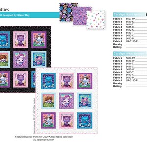 Crazy Kitties Kitty Blocks on Black, Designed by Jeremiah Ketner for P ...