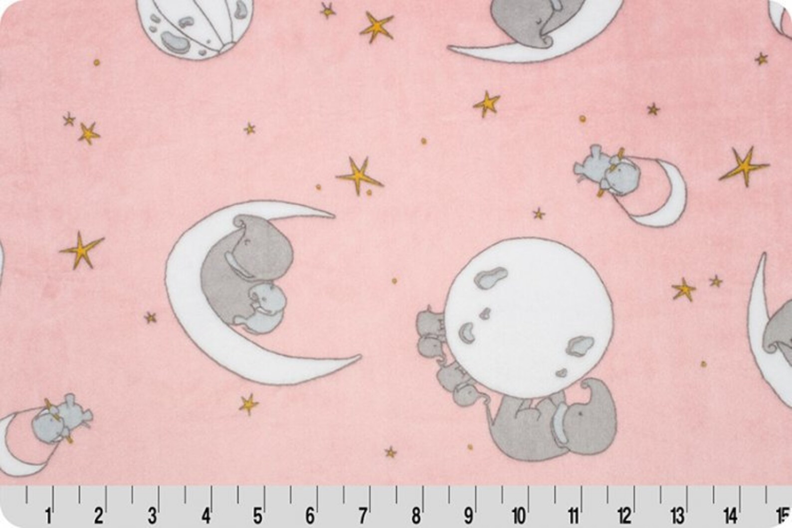 Shannon Sweet Melody Designs Minky Cuddle Elephant Sandman Shell Fabric ...