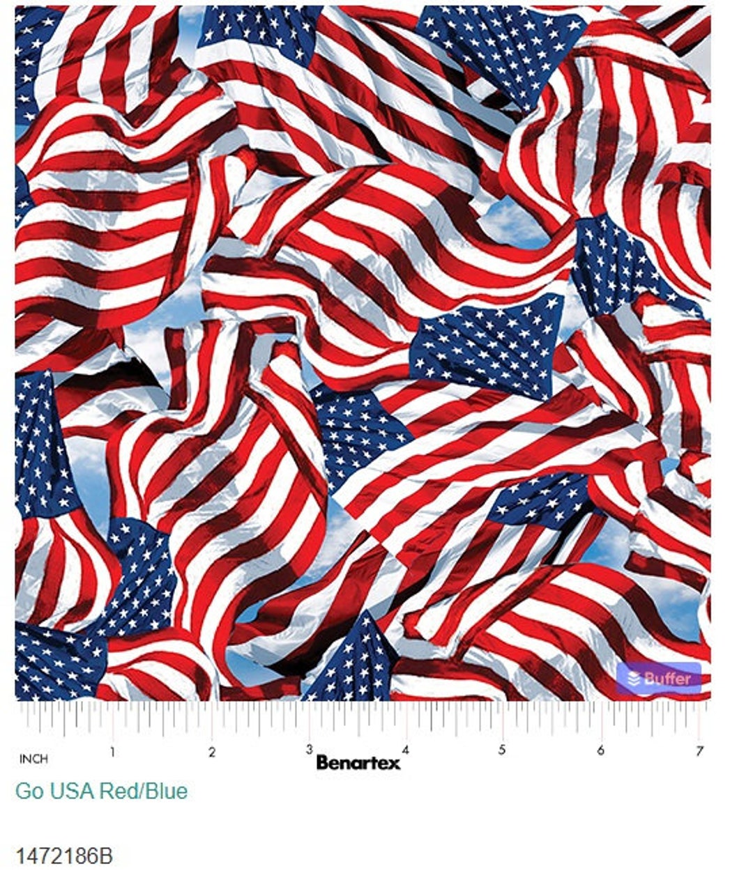 America's Highway Go USA Red, White and Blue by KANVAS STUDIO for ...