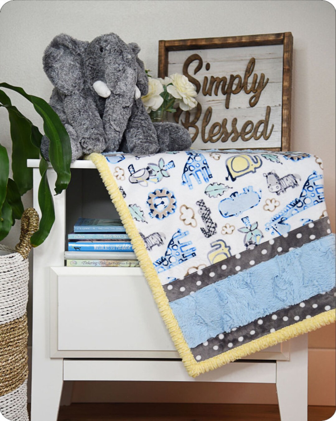 Lion Around Blue MINKY KIT From Shannon Fabrics, Great for Baby or Toddler Girls, Baby Shower ...