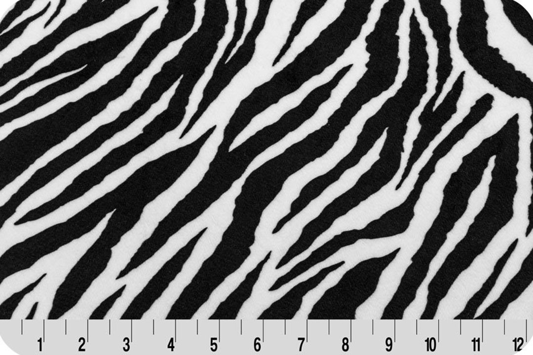 Zebra Cuddle® Black/snow White Shannon Cuddle Minky, Ready to Ship, Cut ...