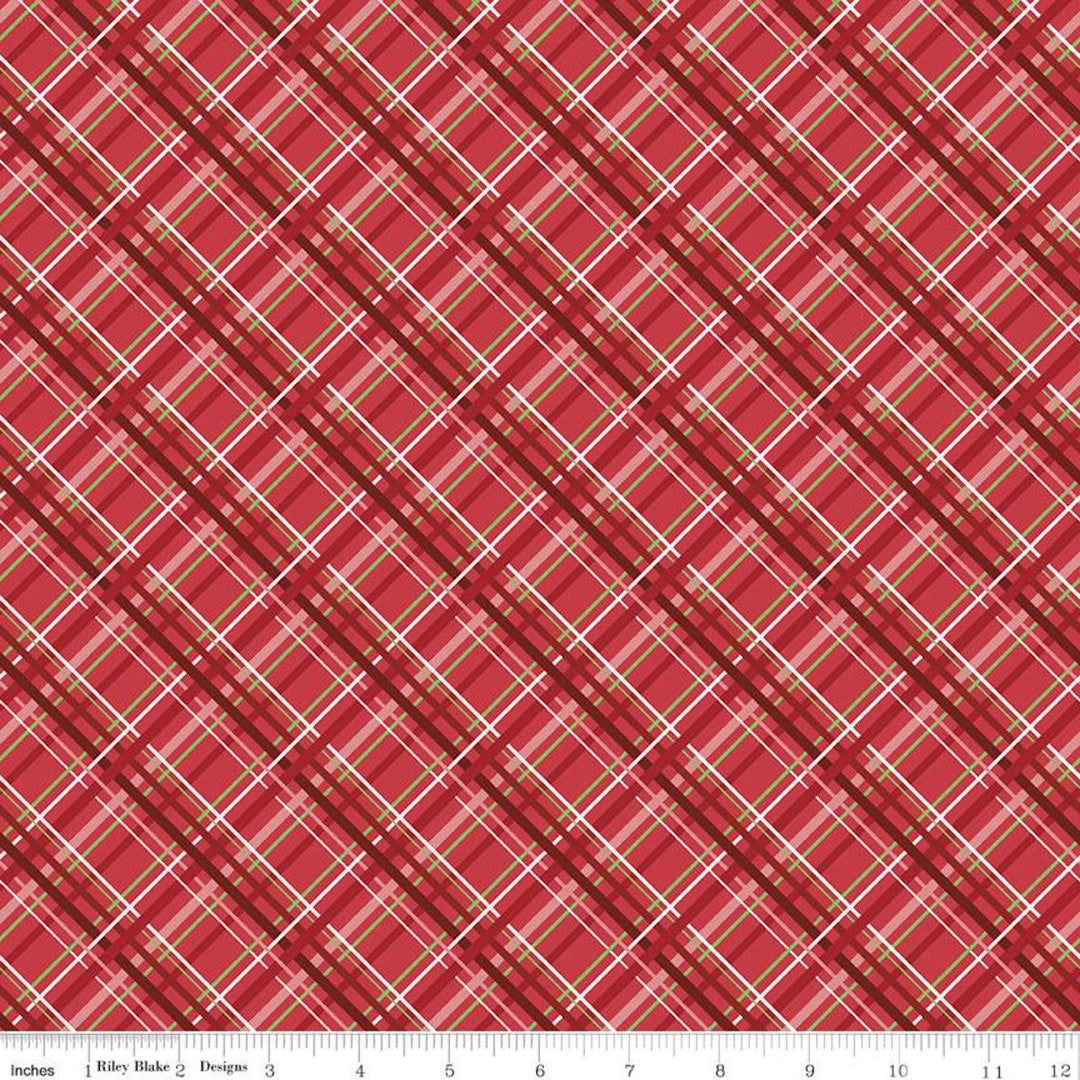 Snowed in Red Plaid by Heather Peterson for Riley Blake Designs ...