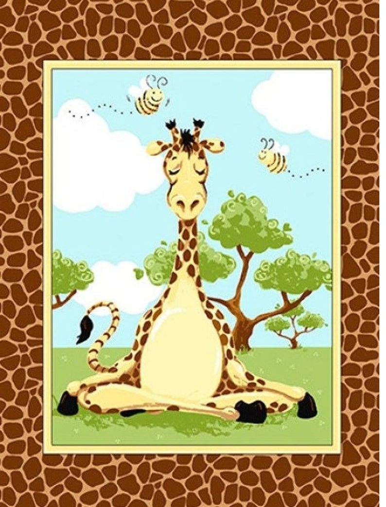 Zoe the Giraffe Quilt Blocks Panel by Susybee for Clothworks ~36 X 43 ...