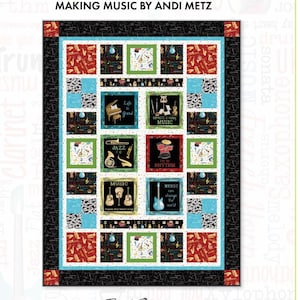 Making Music Panel Multi, Great Block Panel, Quilting, Sewing, Don't Be ...