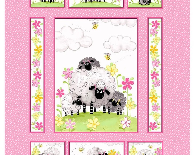 Lal the Lamb Mama ~36 X 43"" Fabric Panel Susybee Fabrics From ...