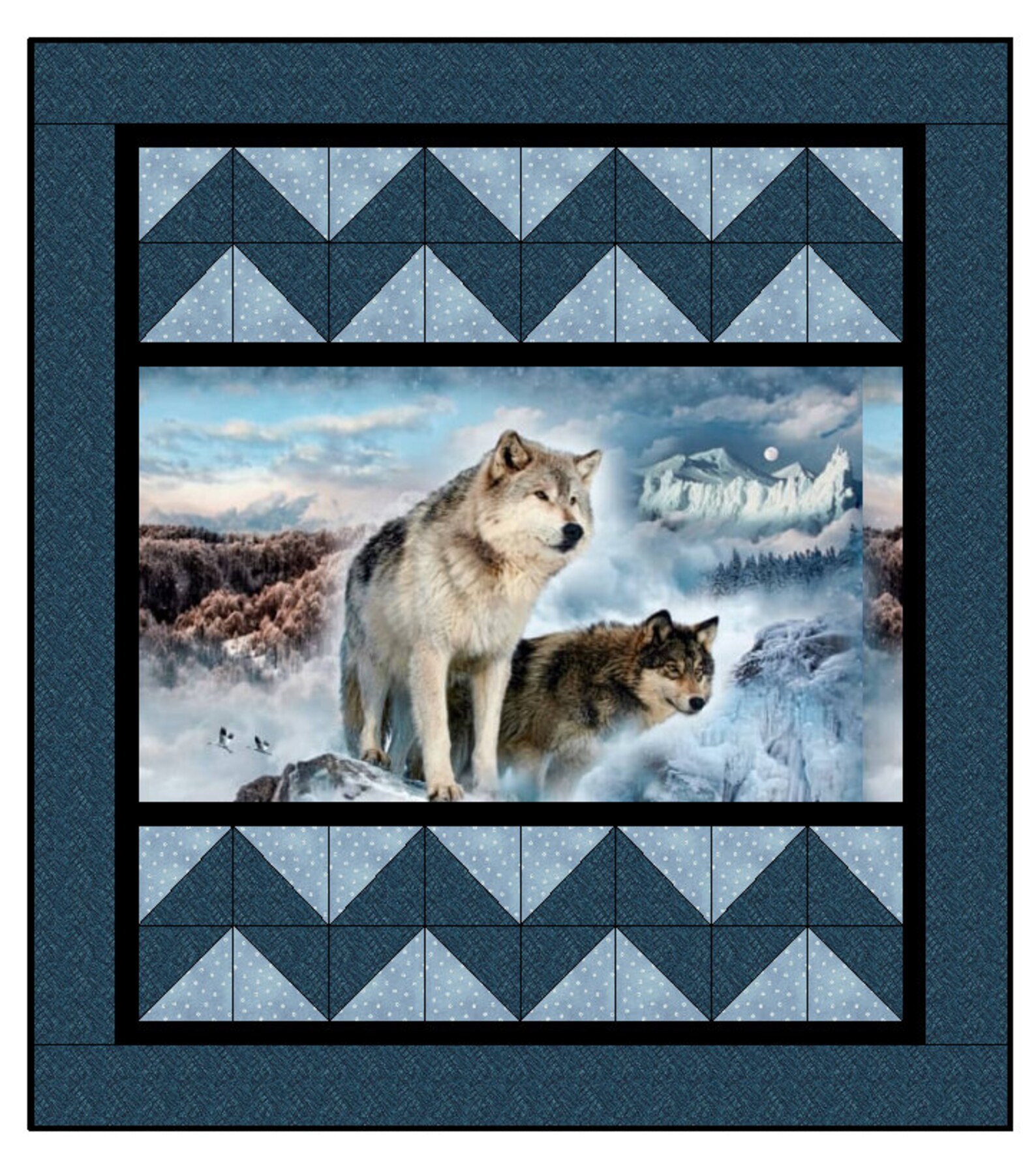 Wilderness Quilt PATTERN, 52" X 63.5", Skill Level: Advanced Beginner ...