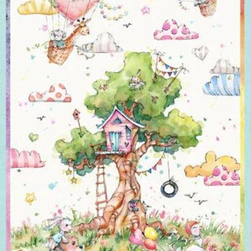 Treehouse Fabric - Etsy