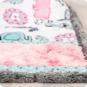 Lion Around Pink MINKY KIT From Shannon Fabrics, Great for Baby or ...