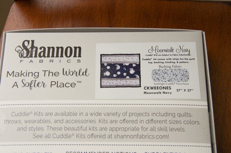 Wee One Cuddle Kit Moonwalk Navy MINKY KIT Shannon Fabrics | Etsy