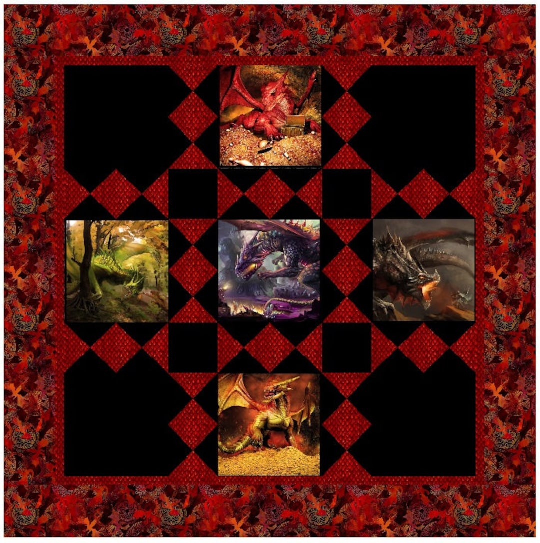 4 Corners Quilt Pattern, Perfect for Large Print Fabrics or Panels With ...