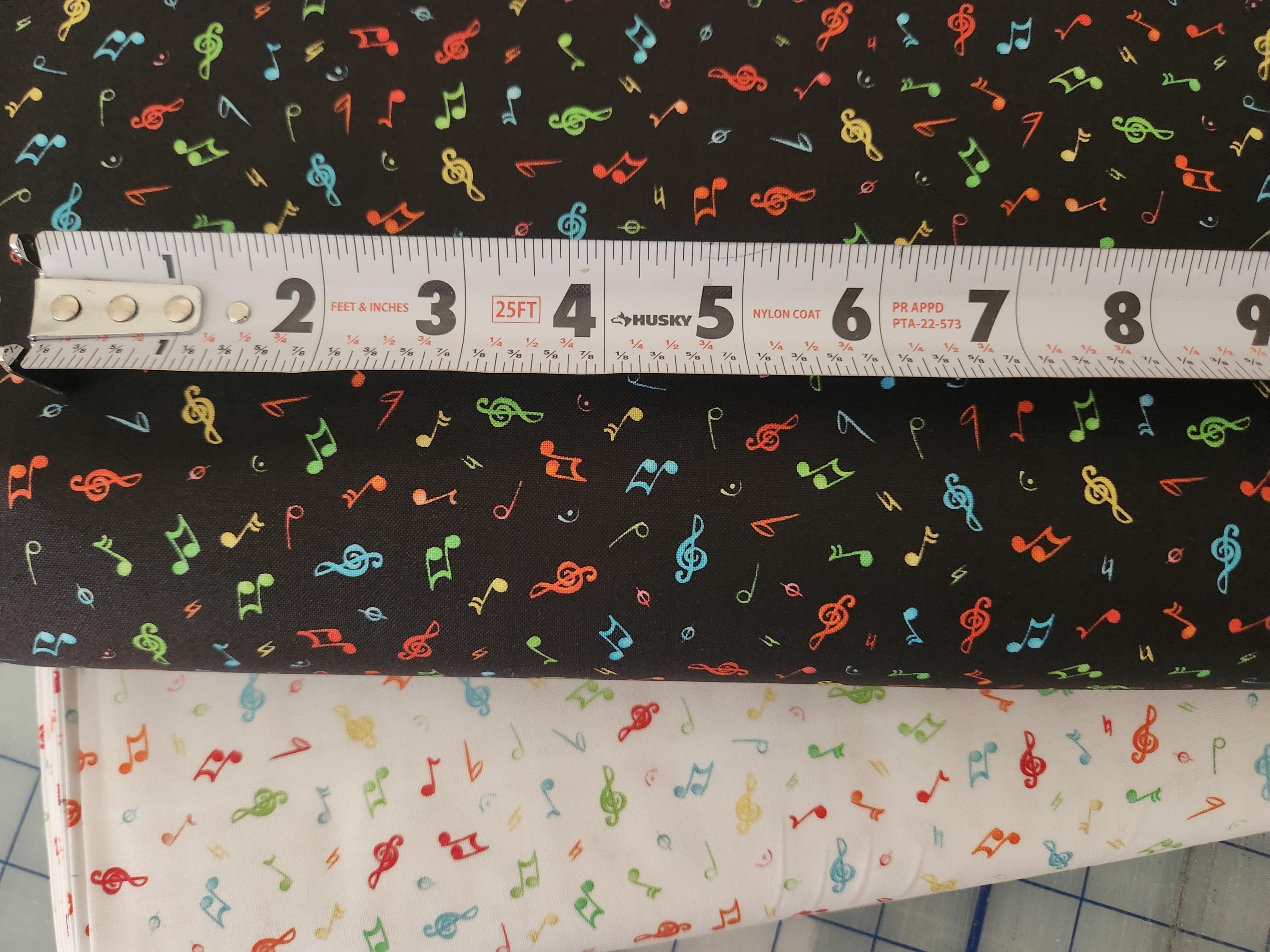 Making Music Mini Notes on White, Great Coordinating Fabric, Quilting ...