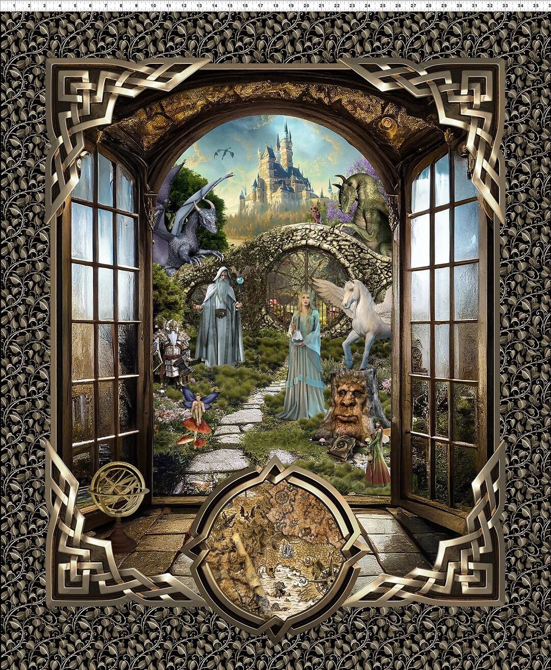 Legendary Journeys PANEL by Jason Yenter for in the Beginning Fabrics ...