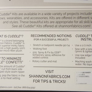 Wee One Cuddle Kit Moonwalk Shell MINKY KIT From Shannon Fabrics, Great ...