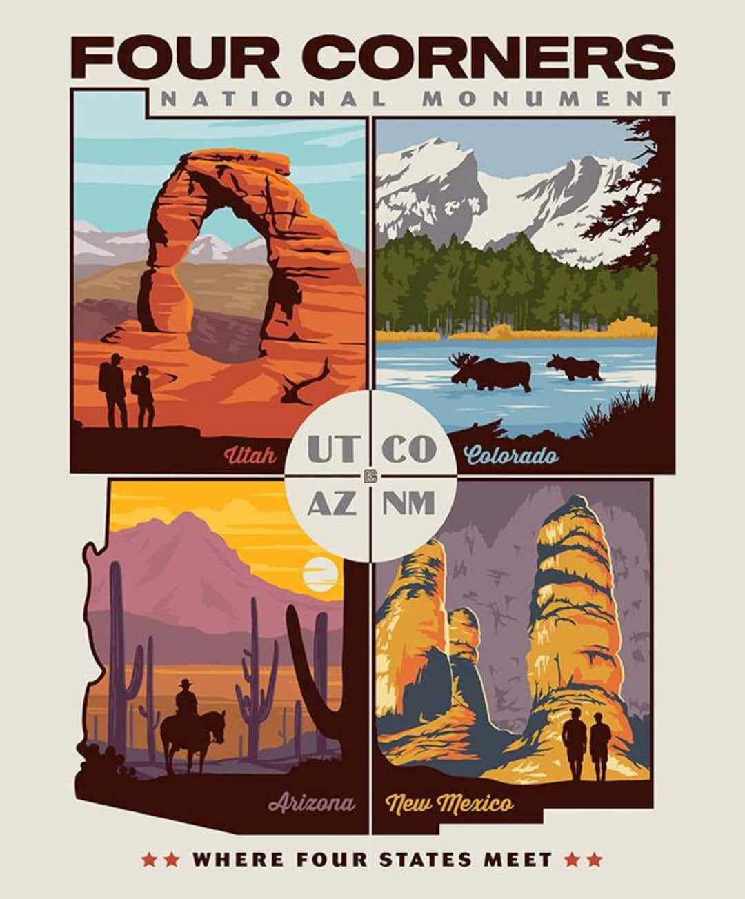 36" X 43 Four Corners National Parks Panel by Anderson Design Group for ...