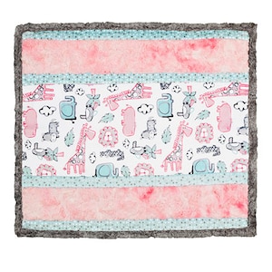 Lion Around Pink MINKY KIT From Shannon Fabrics, Great for Baby or ...