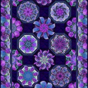 Vibrant Dazzle Purple Floral Print by Jason Yenter for in the Beginning ...