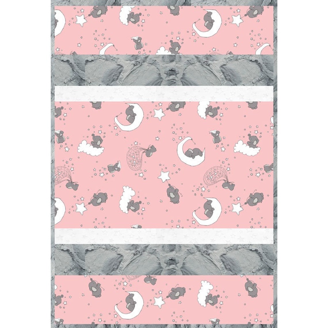 Lullaby Lucky Star Blush MINKY KIT From Shannon Fabrics Great | Etsy