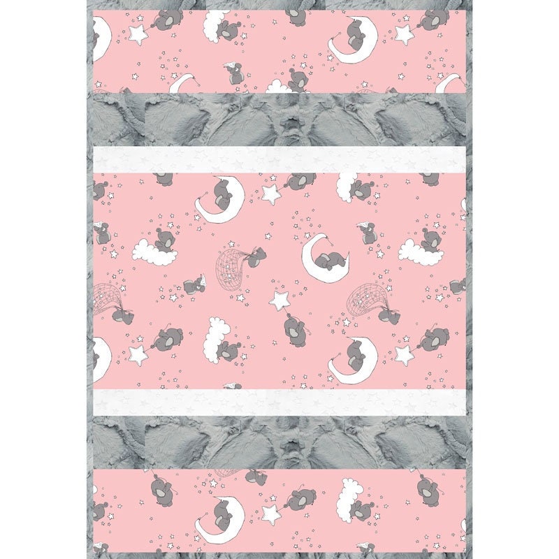 Lullaby Lucky Star Blush MINKY KIT From Shannon Fabrics Great | Etsy