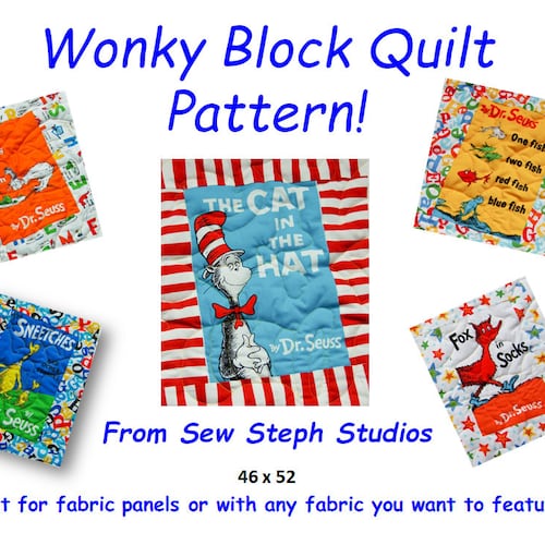 Wonky Block Quilt Pattern Perfect for Fabric Panels Step by - Etsy