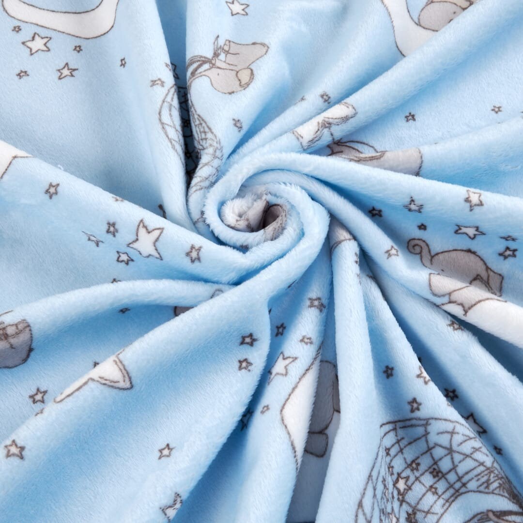 Shannon Sweet Melody Designs Minky Cuddle Elephant Dream Big Baby Blue ...