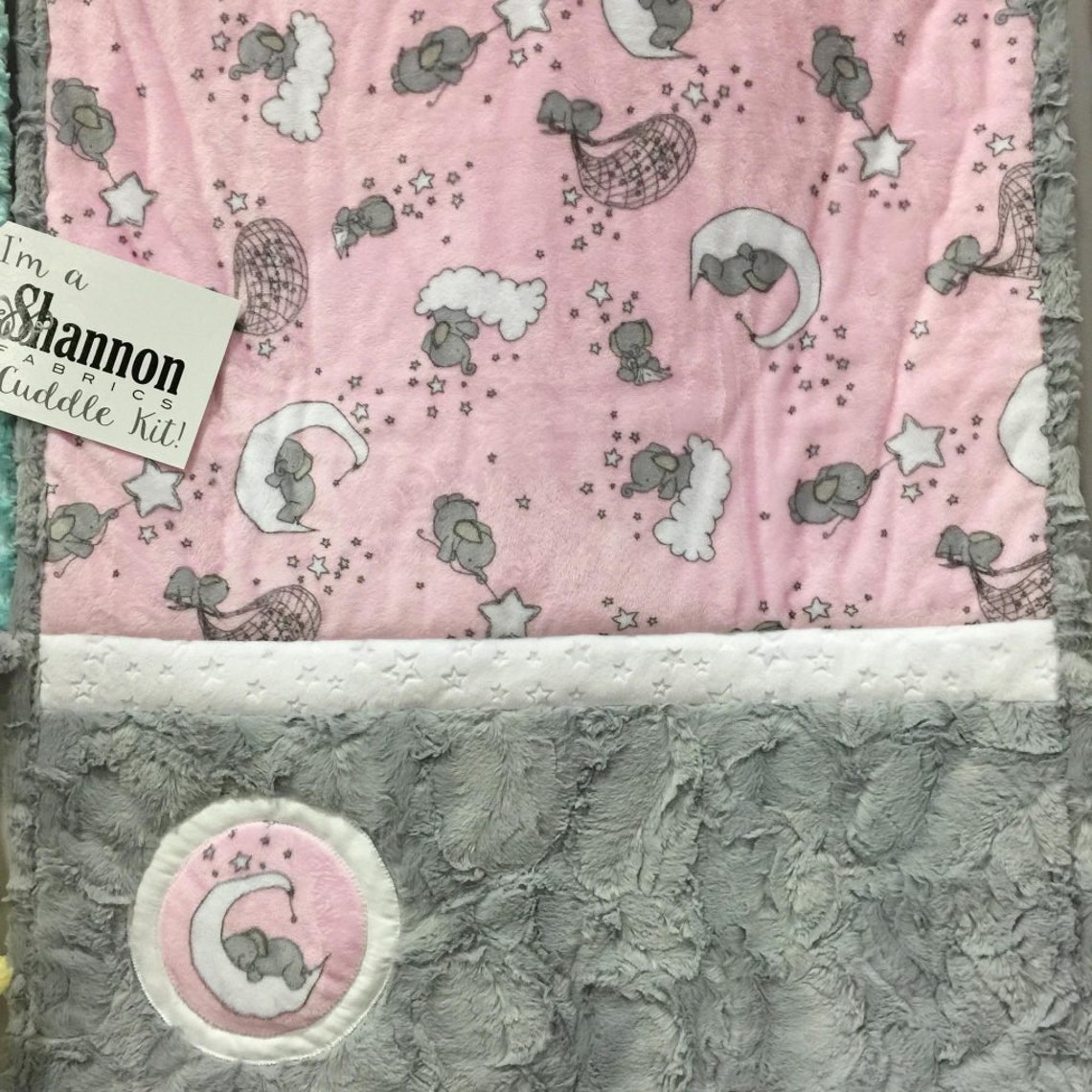 Lullaby Lucky Star Blush MINKY KIT From Shannon Fabrics Great | Etsy