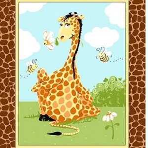Zoe the Giraffe Quilt Blocks Panel by Susybee for Clothworks ~36 X 43 ...