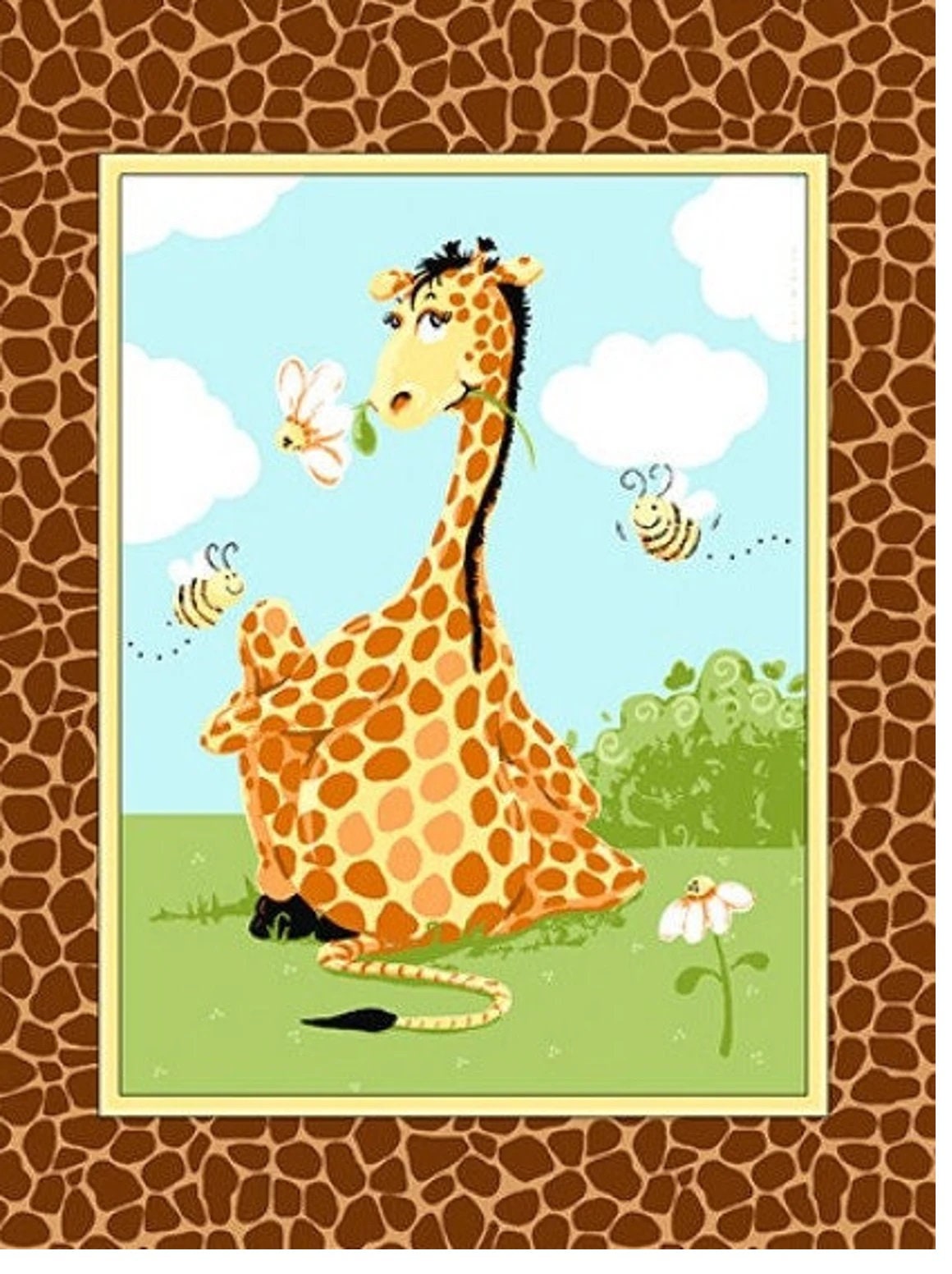 Zoe the Giraffe Quilt Blocks Panel by Susybee for Clothworks ~36 X 43 ...