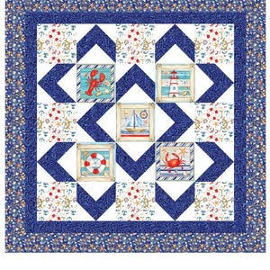 Seas the Day on Light Blue From the High Tides Collection, Designed by ...