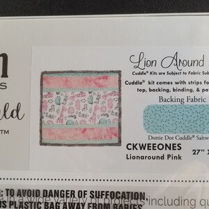 Lion Around Pink MINKY KIT From Shannon Fabrics, Great for Baby or ...