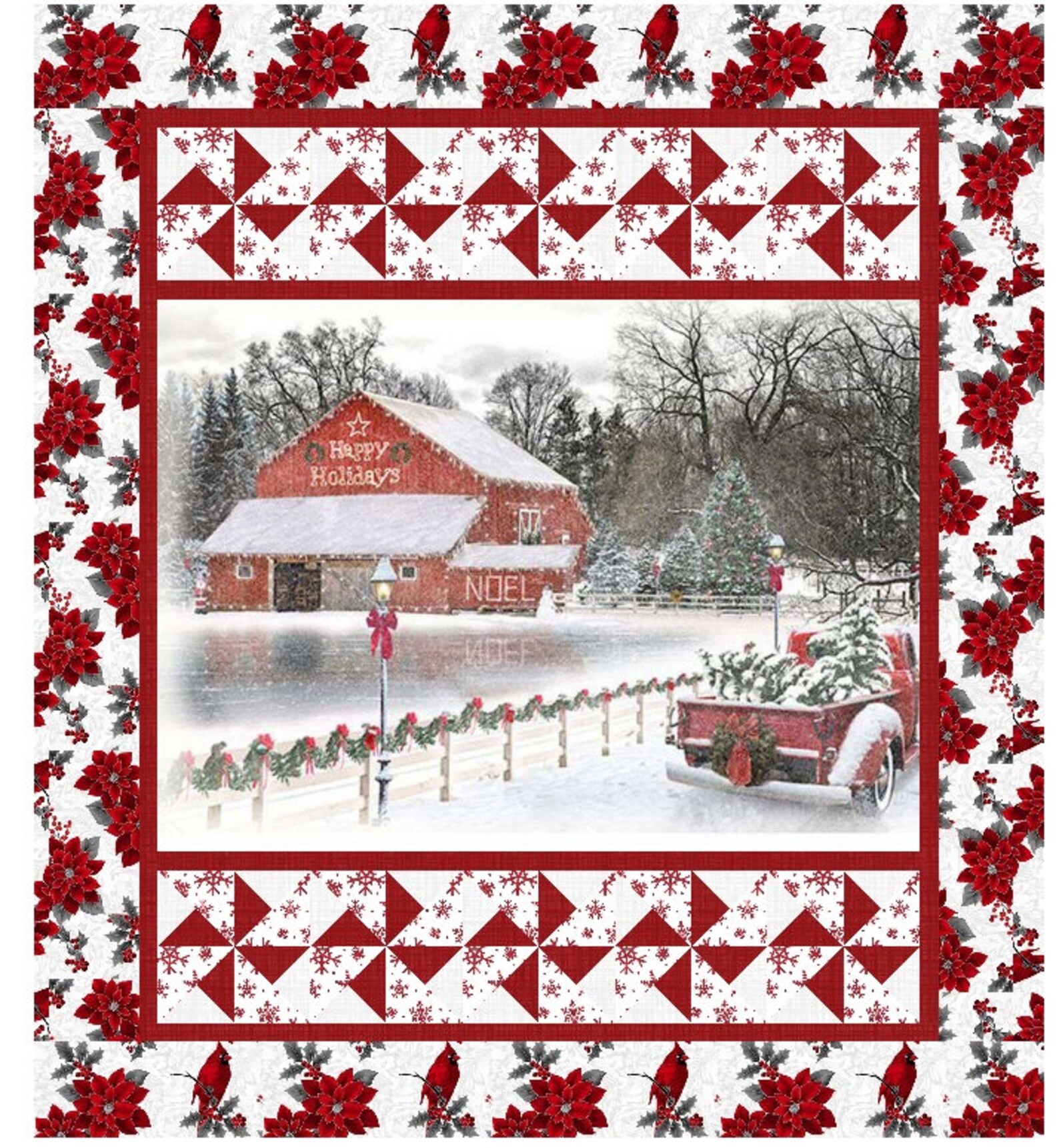 Happy Holidays Quilt PATTERN, 53.5" X 60",skill Level: Advanced ...