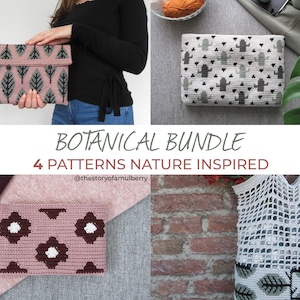 Botanical Tapestry Crochet Patterns / Spring Crochet Patterns / Bundle ...