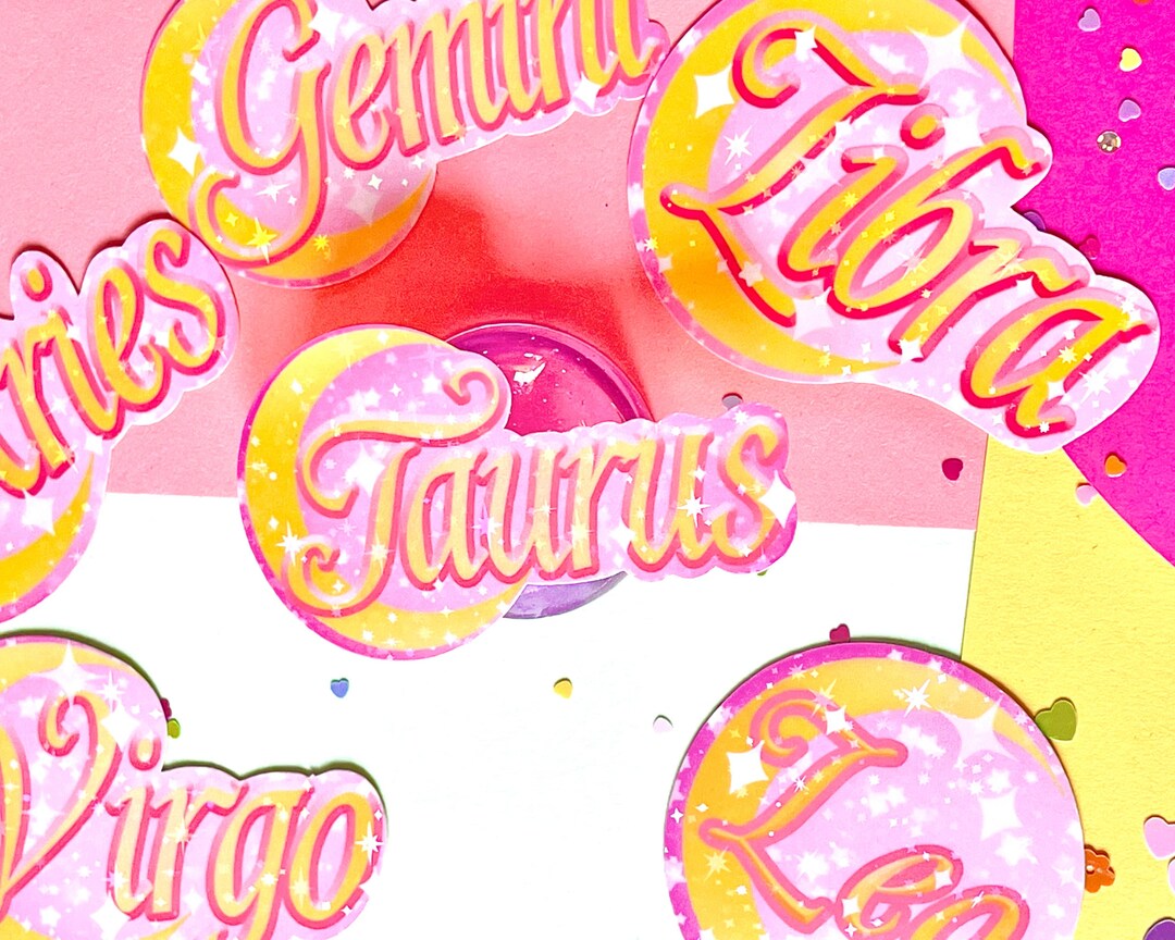 Zodiac Sign Sticker, Sailor Moon Sticker, Magical Girl Astrology ...