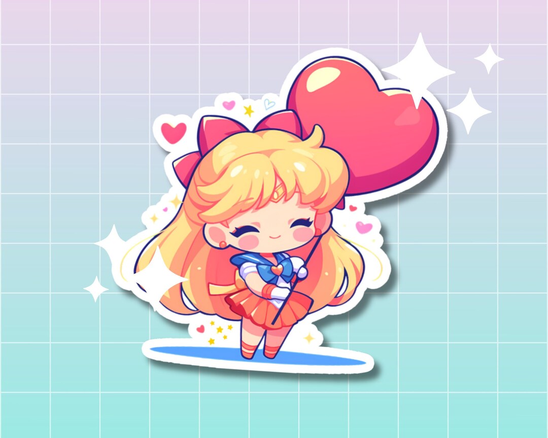 Sailor Venus Sticker, Cute Sailor Venus Heart Sticker,sailor Venus Art ...