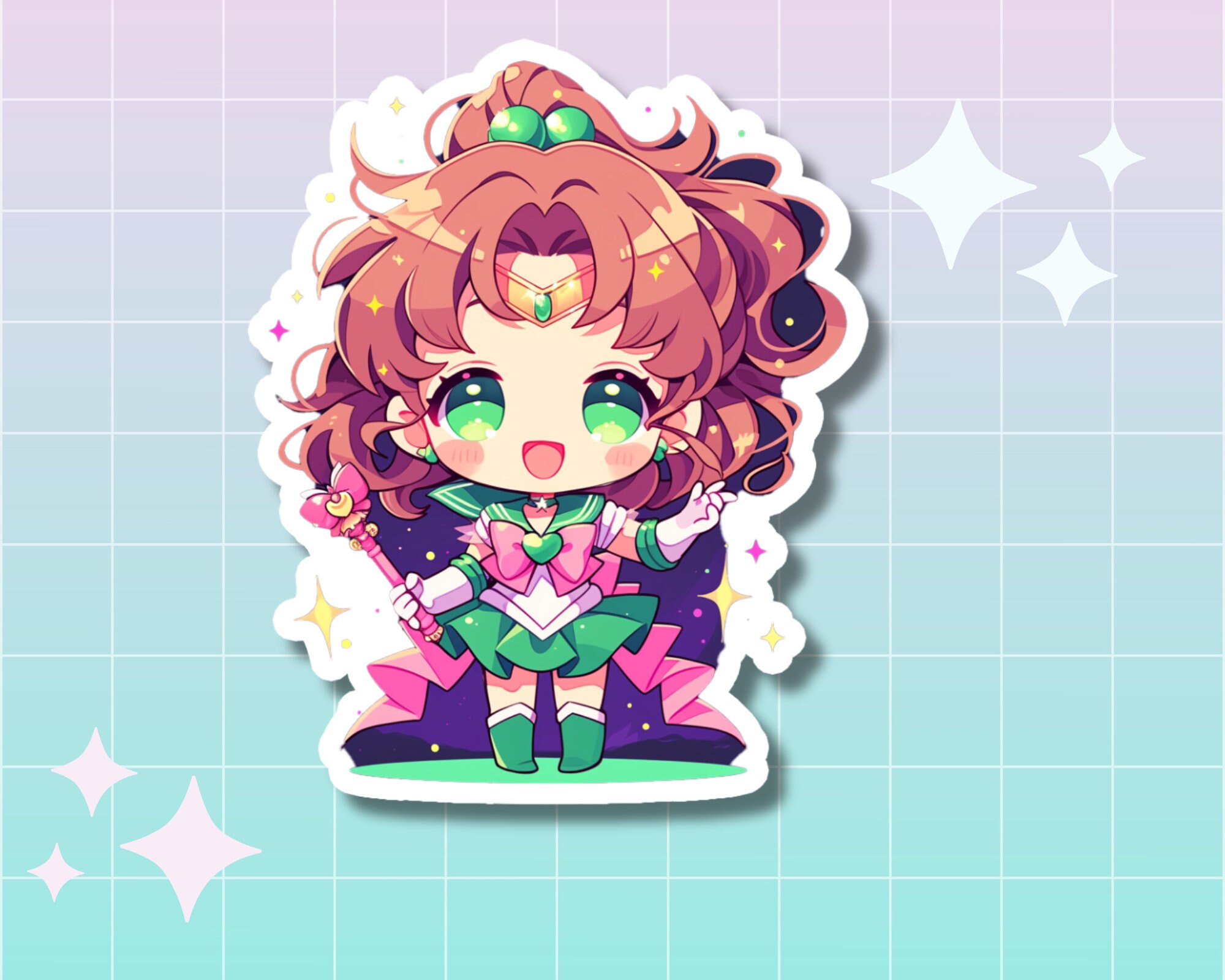 Sailor Jupiter Sticker,kawaii Sailor Moon Sticker,aesthetic Sticker ...
