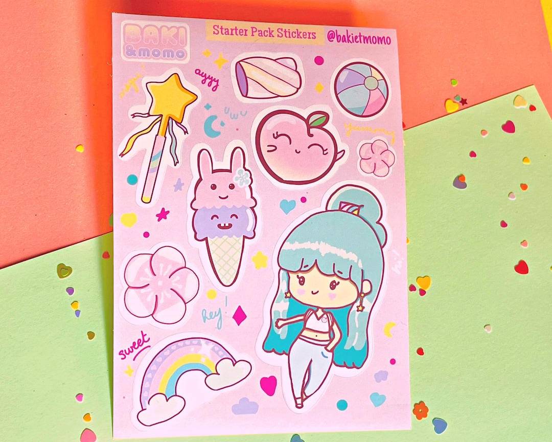 Kawaii Pastel Sticker Sheet, Kawaii Art Stickers, Kawaii Stickers ...