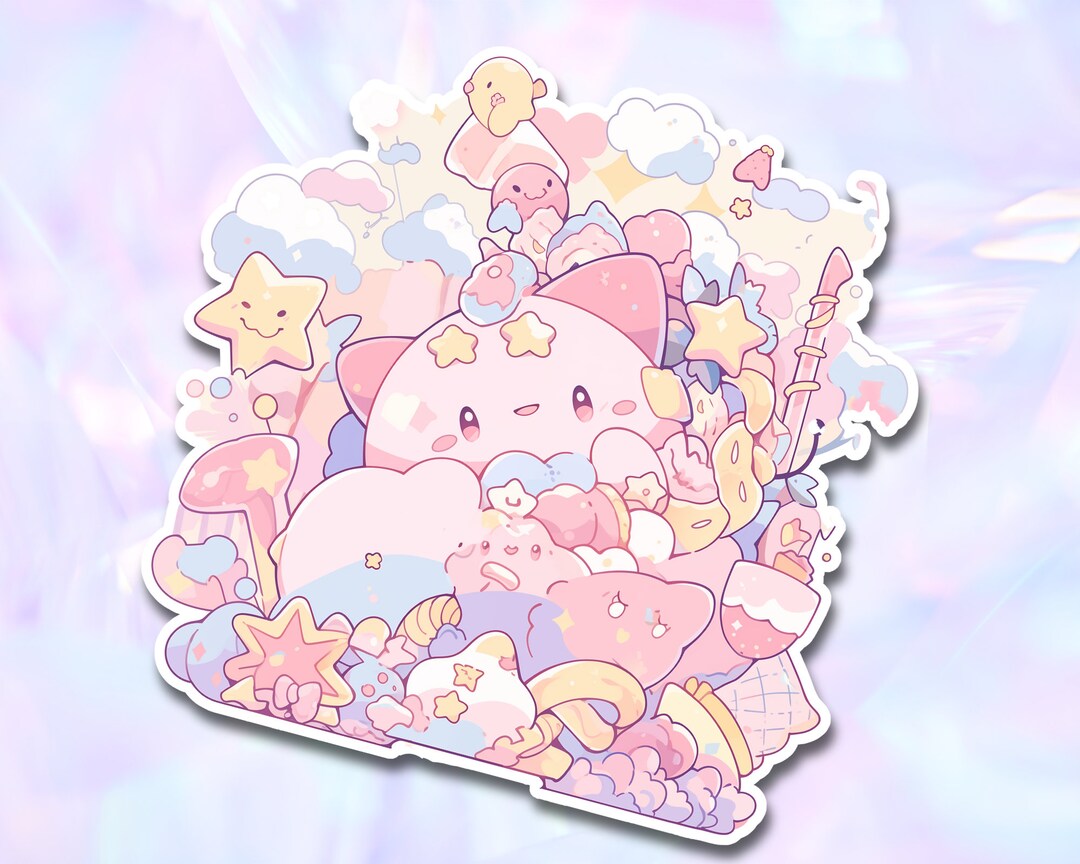 Jigglypuff Sticker,kawaii Pastel Vinyl Sticker,waterproof Vinyl Decal ...