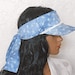 Blue Cap, Sun Visor, Women's Summer Hat, Blue Cotton Hat, Nautical ...