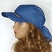 Denim Sun Visor, Blue Sun Visor, Visor Sunhat, Denim Headscarf, Blue ...