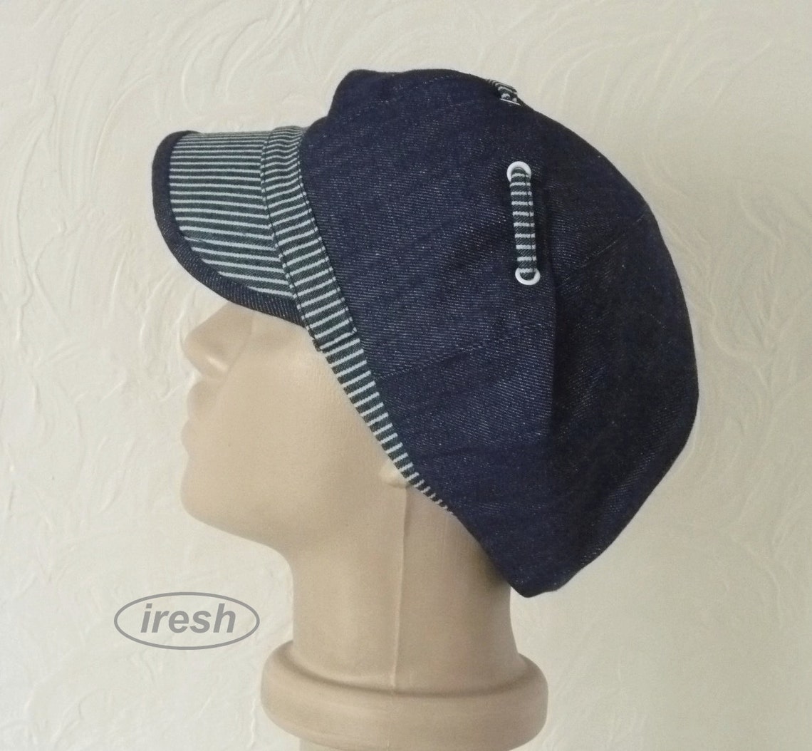 Women's Denim Cap Blue Summer Cap Denim Hat Striped - Etsy
