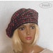 Red Hat Women's Beret Winter Beret Checkered Hat Red - Etsy