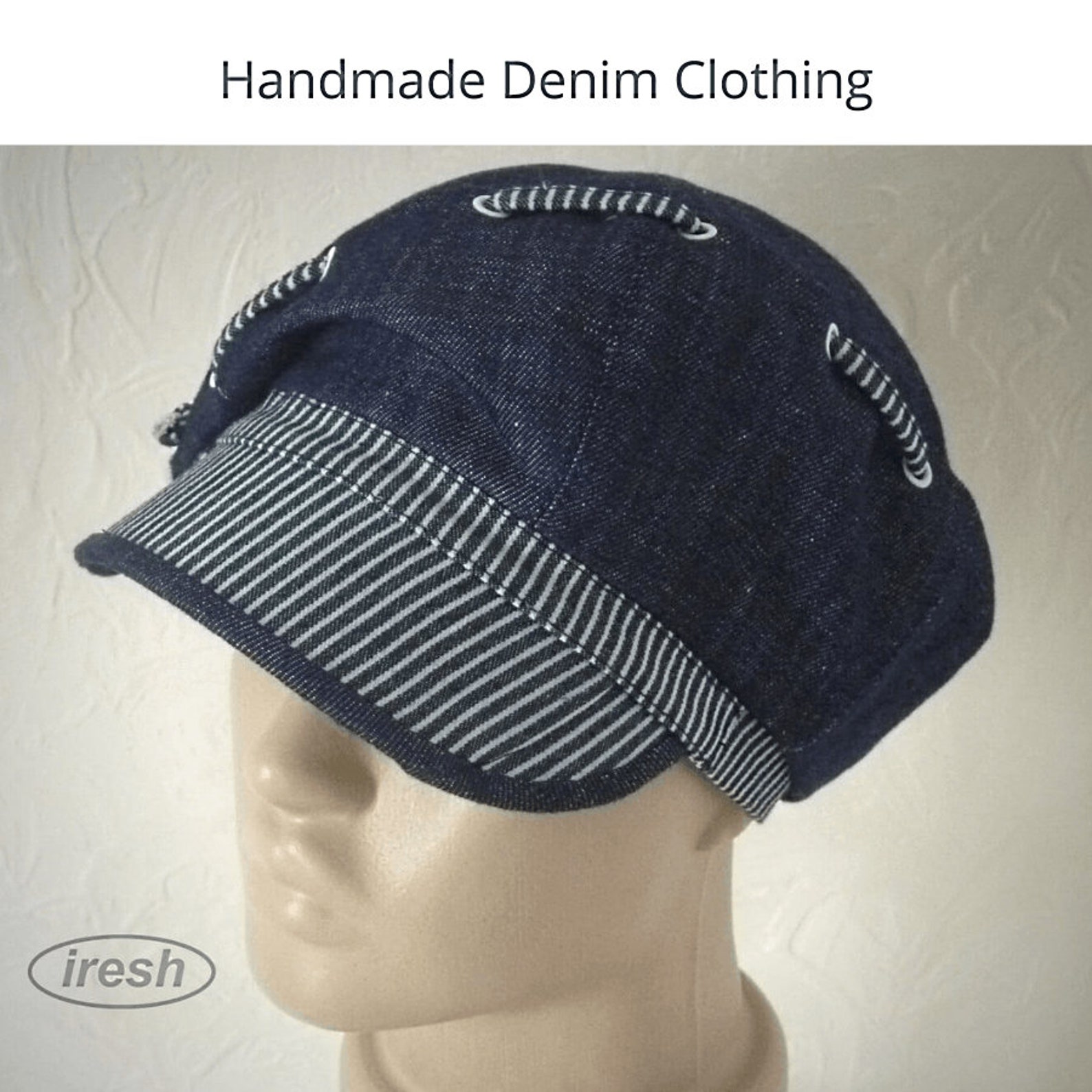 Women's Denim Cap Blue Summer Cap Denim Hat Striped - Etsy