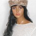Women's Leather Cap Beige Warm Cap Winter Hats - Etsy