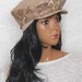 Women's Leather Cap Beige Warm Cap Winter Hats - Etsy
