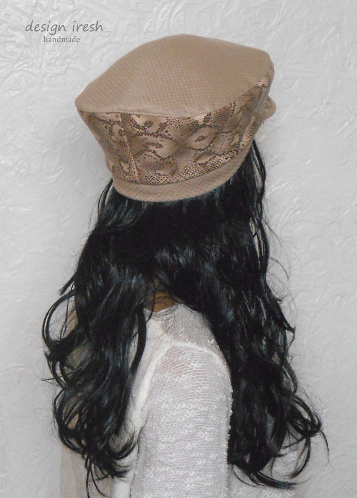 Women's Leather Cap Beige Warm Cap Winter Hats - Etsy